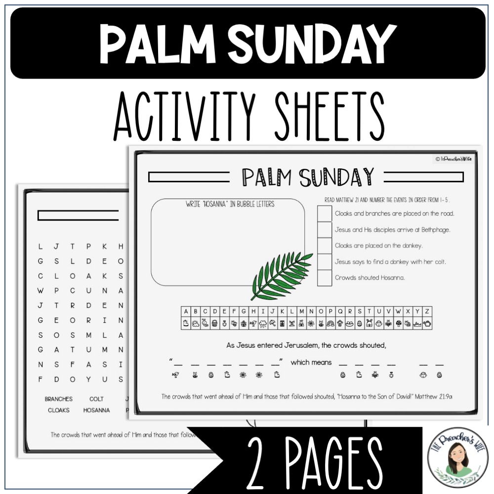 Palm Sunday Sunday School Lesson – The Preacher’s Wife